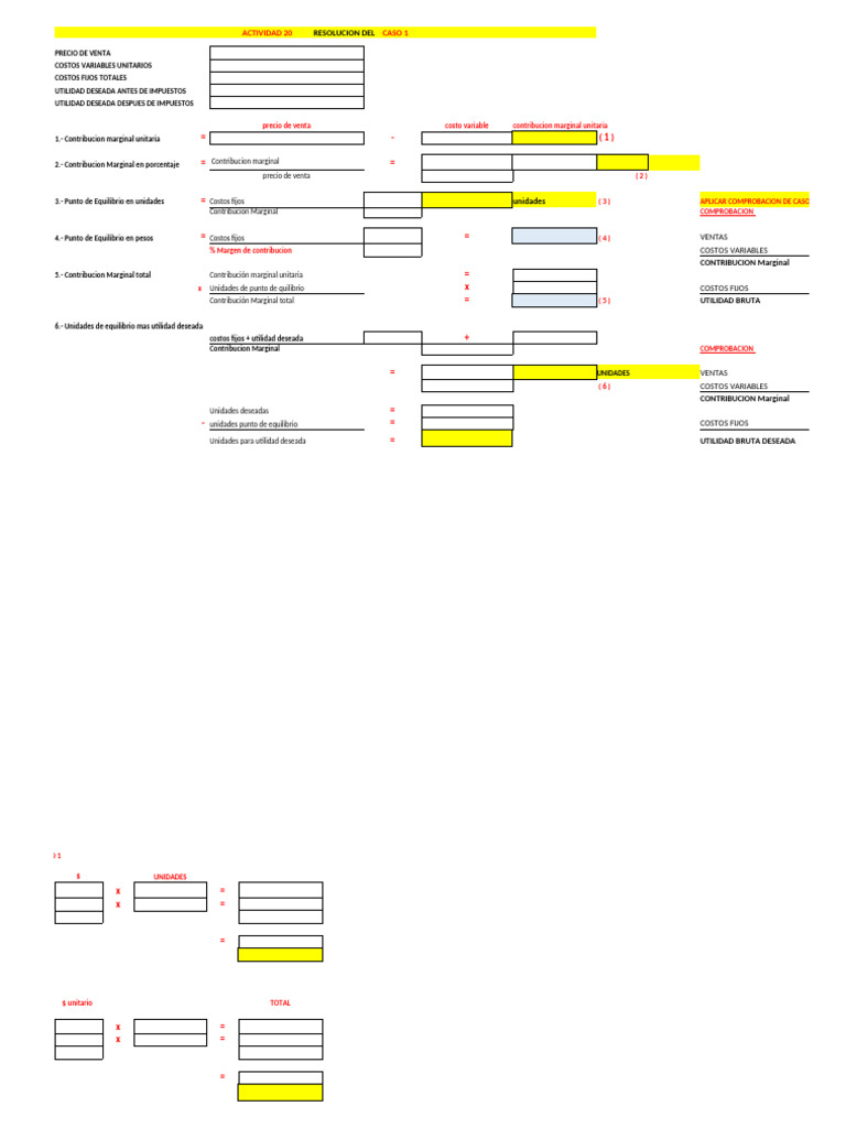 Formatos Act 20 Caso 1 2 y 3 y Mezcla de Ventas Pe Alumnos Anc 24-3 | PDF