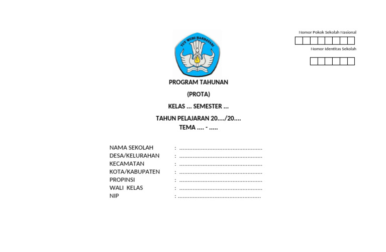 Cover Prota Kurikulum 2013 SD | PDF