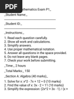 GR 12 MATHEMATICS SCOPE FOR JUNE 2025 EXAMINATION P1&2 | PDF