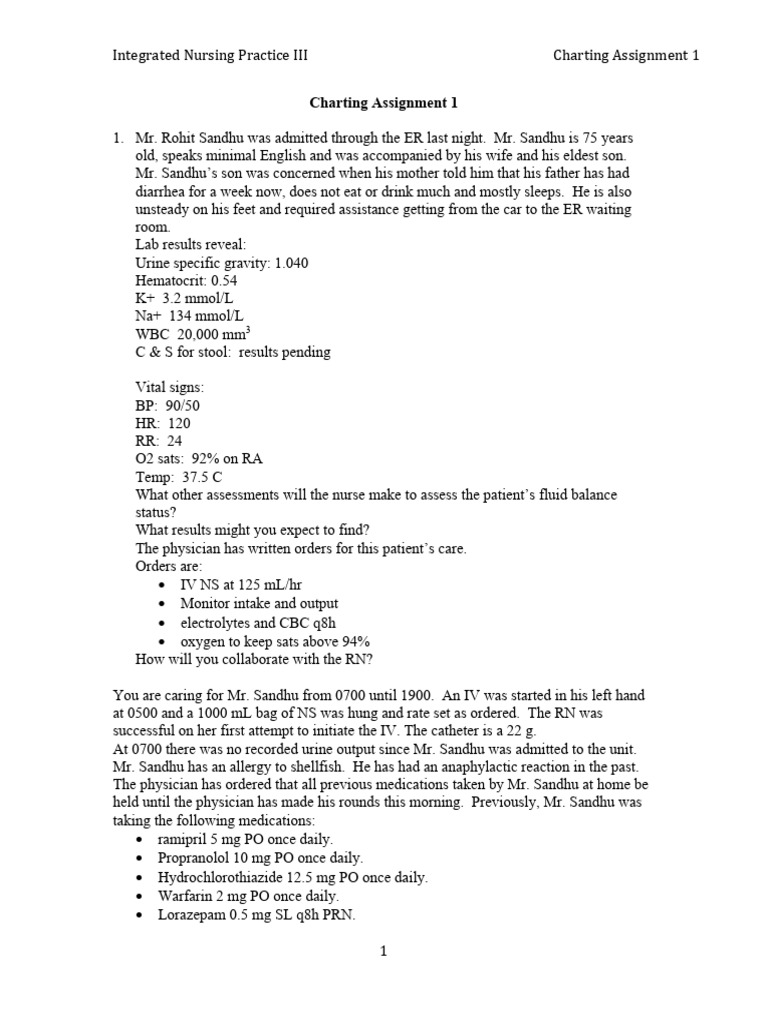BC-NSG-SKC301 Charting Assignment 1 | PDF