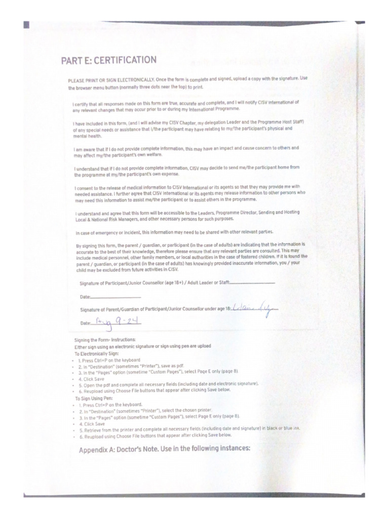 Part e Certification | PDF