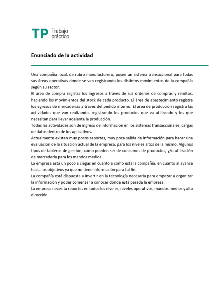 TP4 - Enunciado de La Actividad | PDF