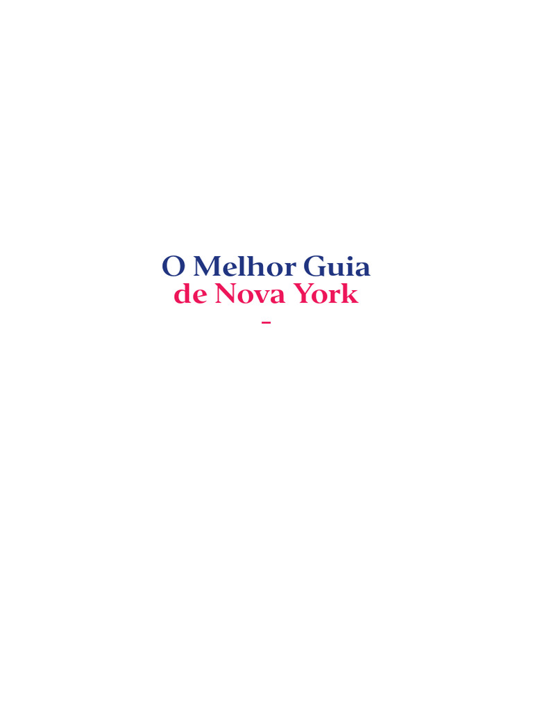 O Melhor Guia De Nova York Pdf