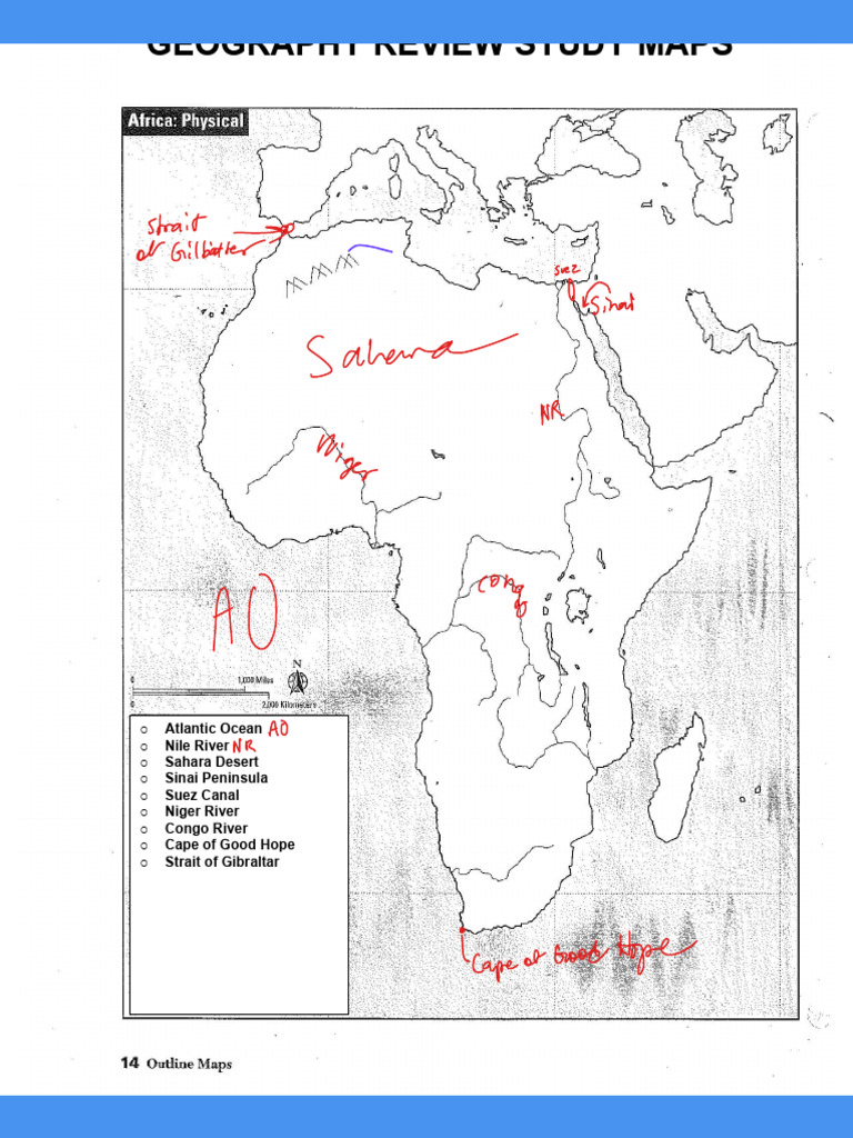 Blank Geog Review Study Maps-1 | PDF