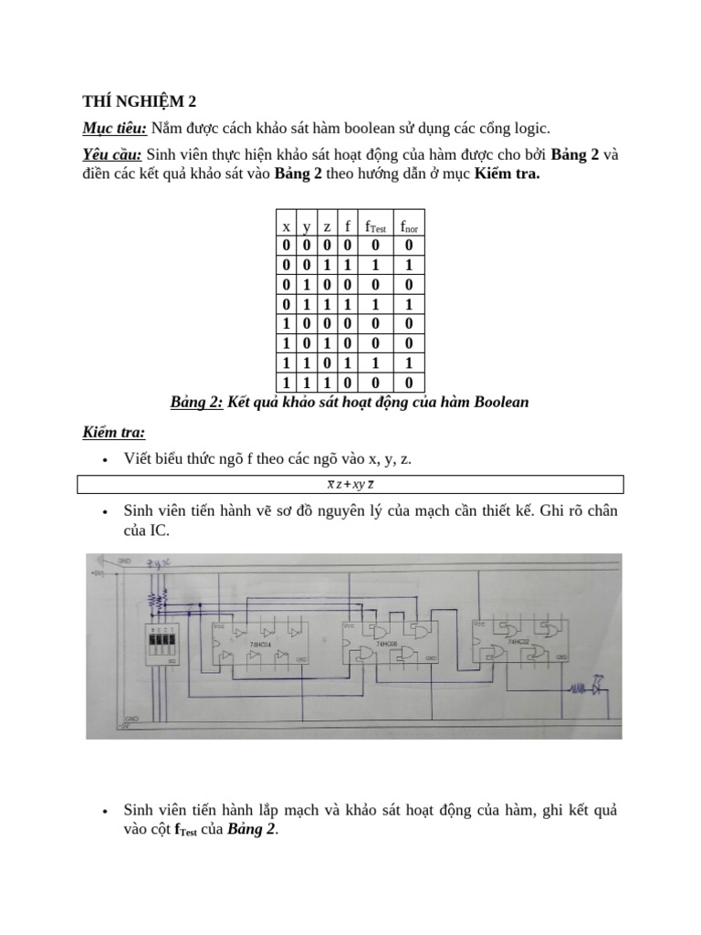 THÍ NGHIỆM 2 LAB1 TN KTS | PDF