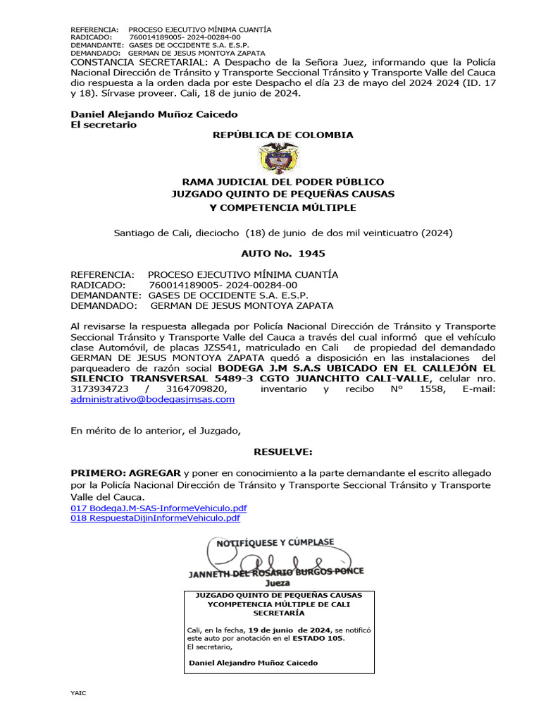 Rad. 2024-00284 Auto 1945 | PDF