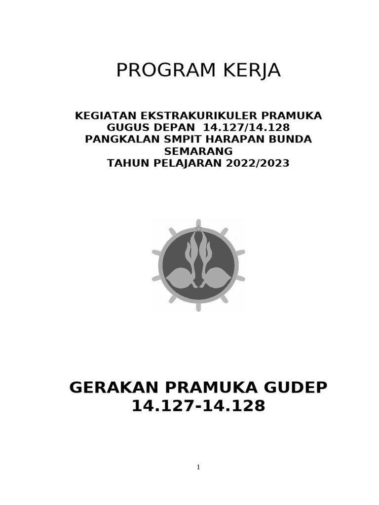 Program Kerja Gerakan Pramuka Spanda.... | PDF