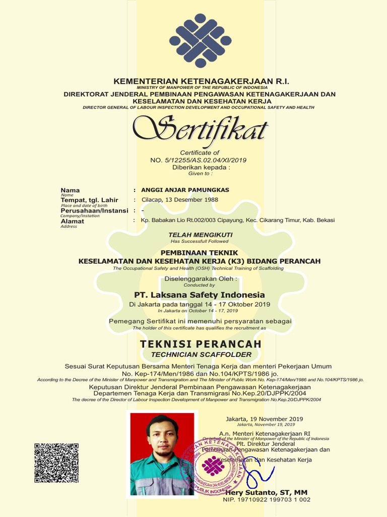 K3 Anggi Scaff | PDF