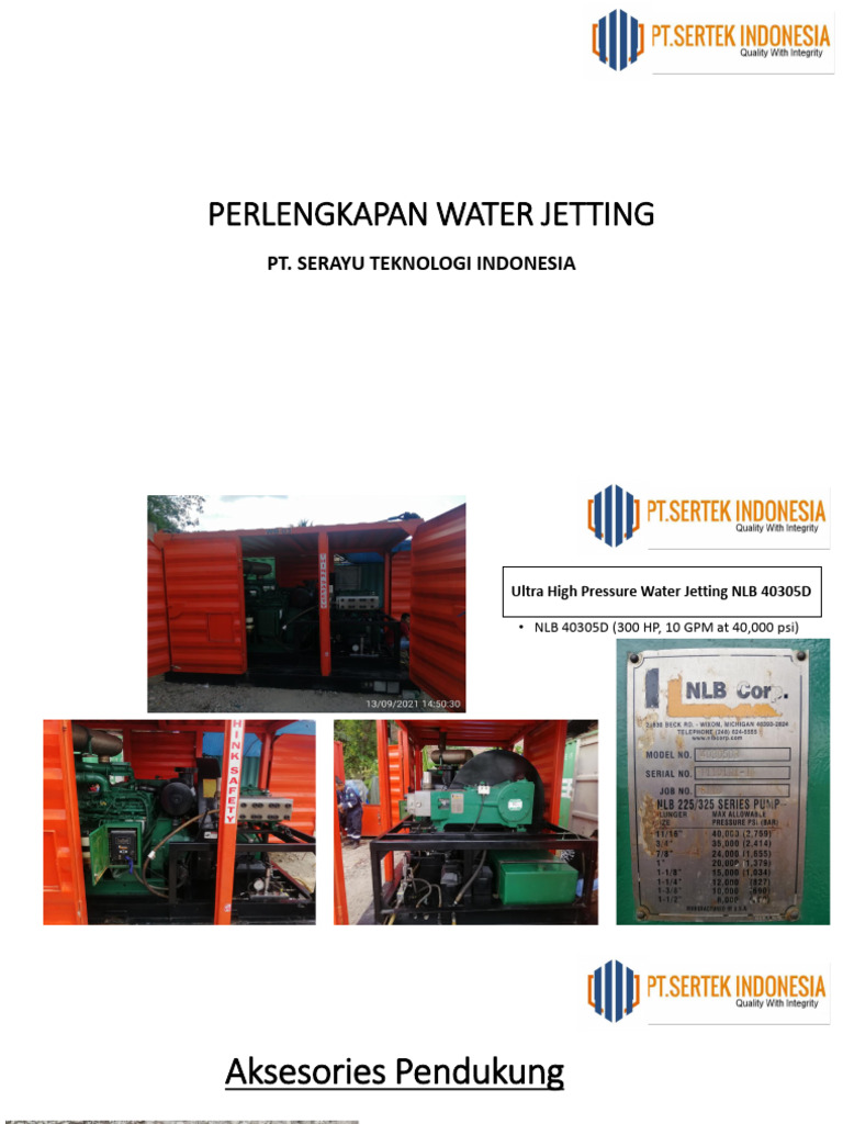 PERLENGKAPAN WATER JETTING | PDF