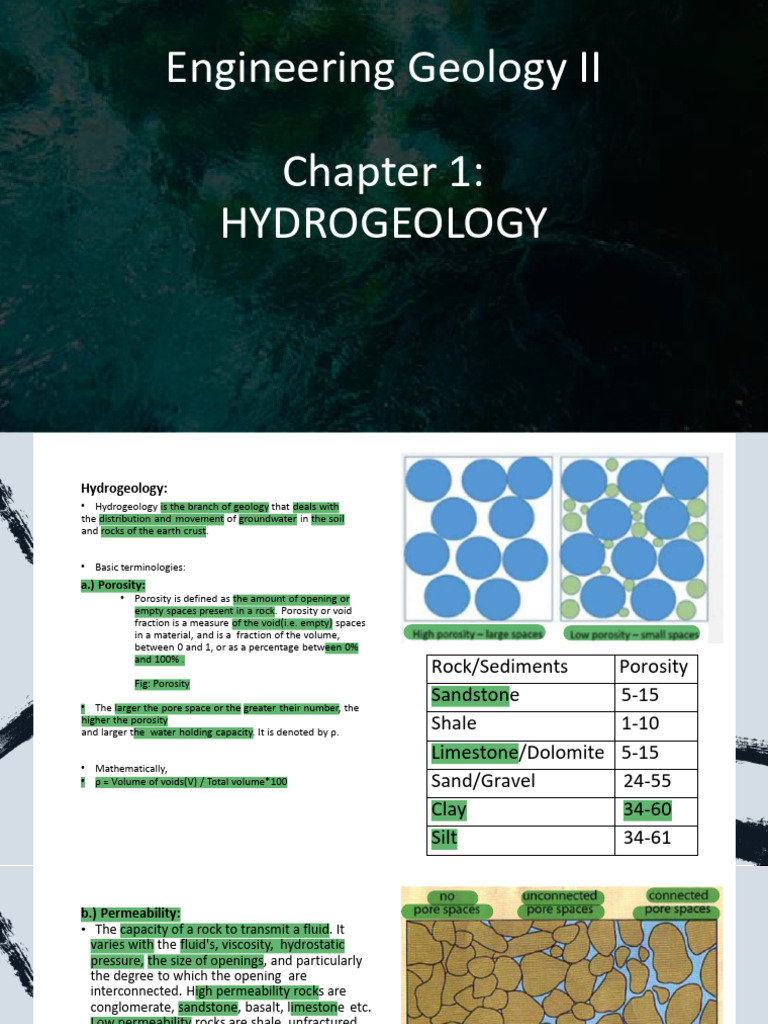 Chapter 1 - Hydrogeology | PDF | Aquifer | Science & Mathematics