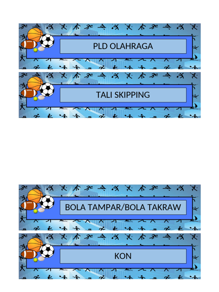 Label Stor Sukan | PDF