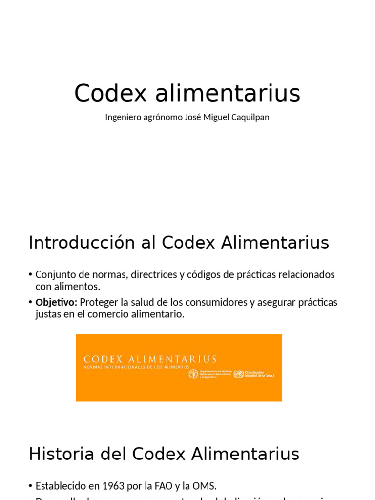 Codex Alimentarius | PDF