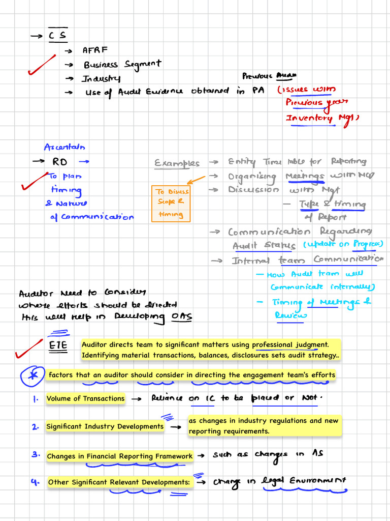 03 SA 300 Details of Audit Strategy Part | PDF