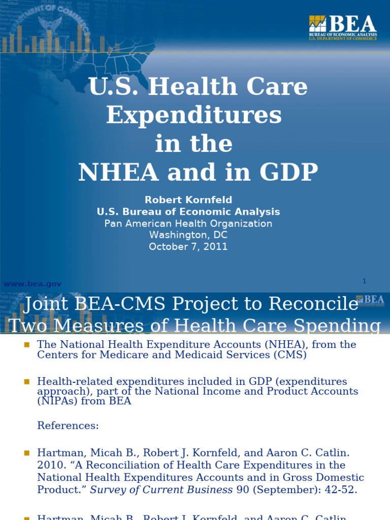 3 USA RKornfield BEA NHEA and NIPA | PDF | National Income And Product Accounts | Social Science
