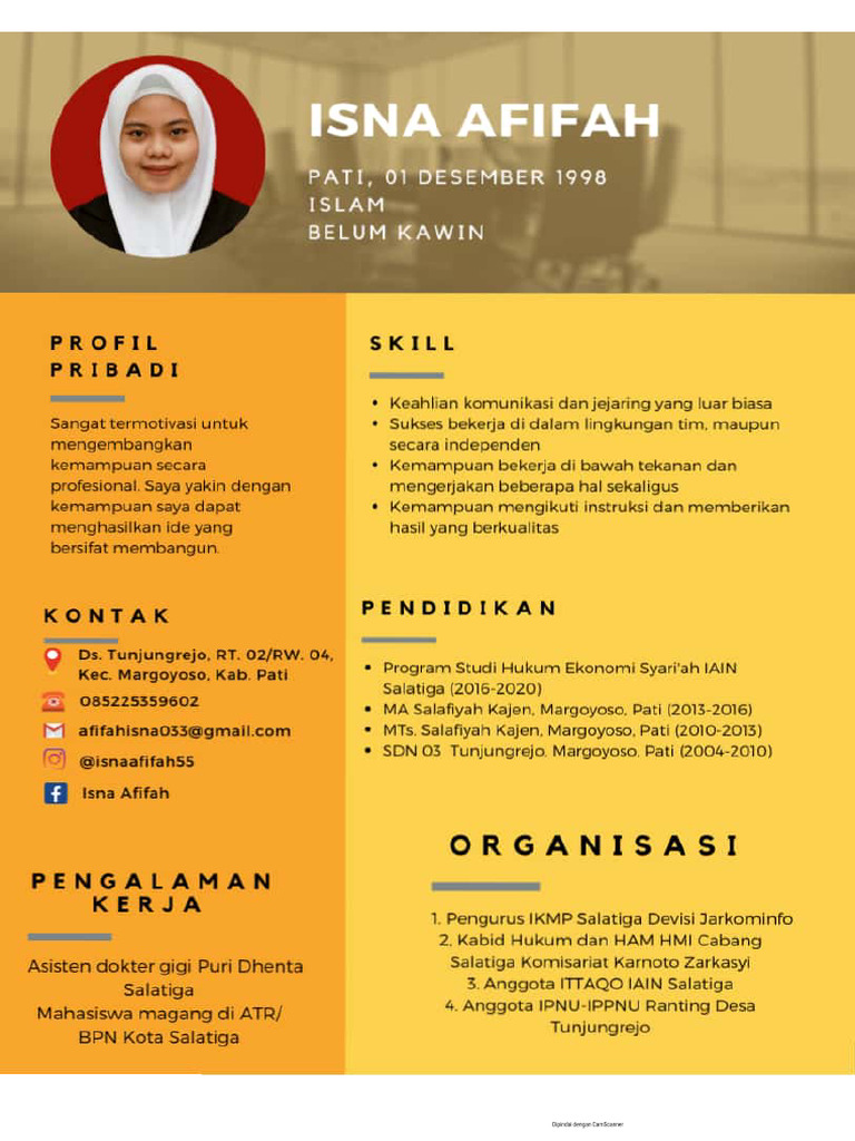 CV - Isna Afifah | PDF