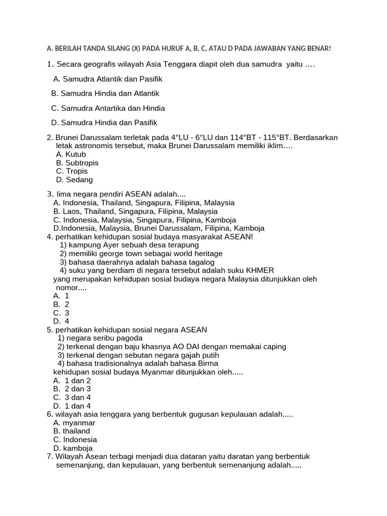 Soal Ips Kls 6 | PDF