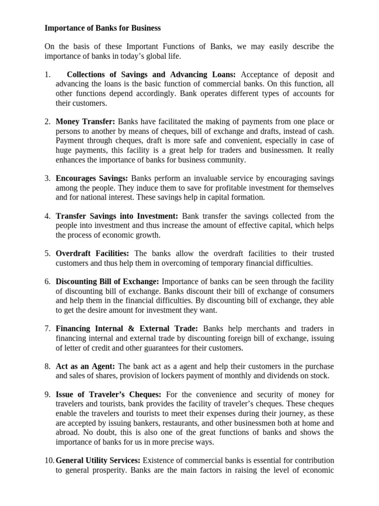 FOB Unit 4 Banking | PDF