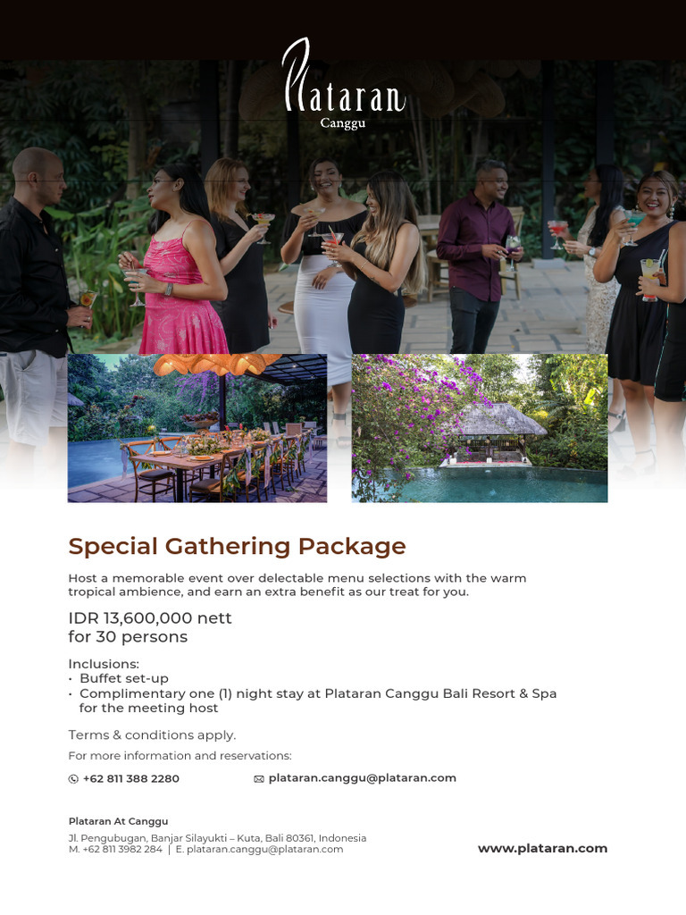 PLAC - Special Gathering Package - Flyer A5 | PDF