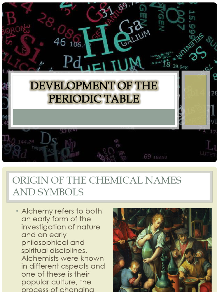 Development of The Periodic Table | PDF