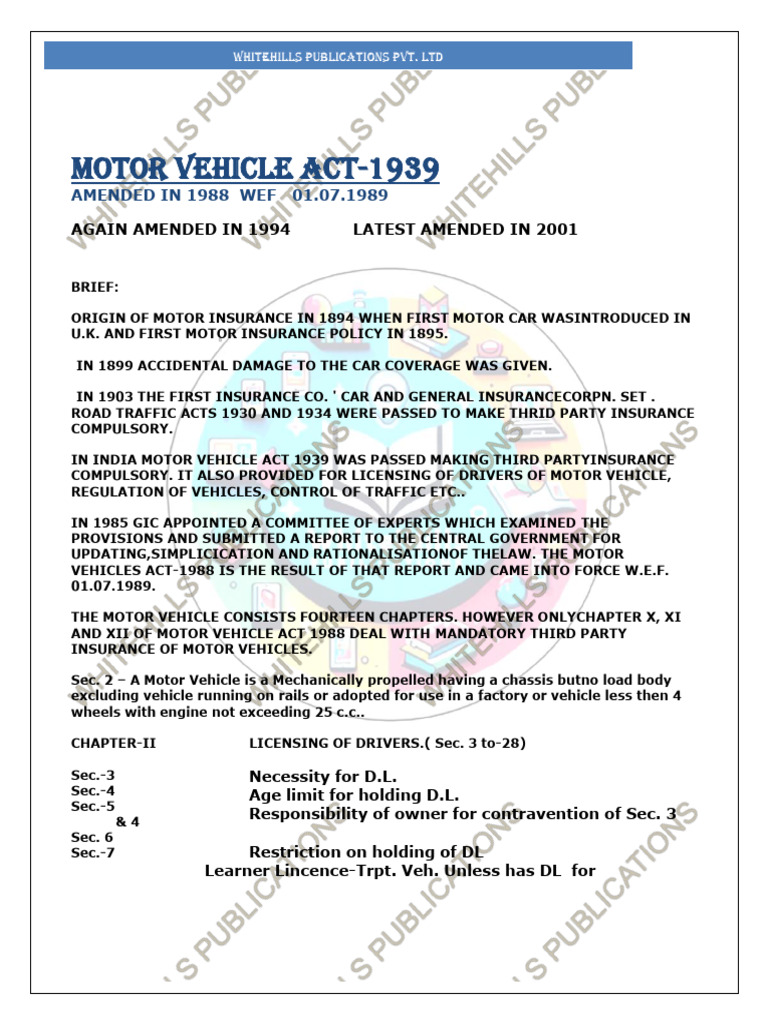 History of Motor Insurance in India | PDF | Cost Of Living | Business
