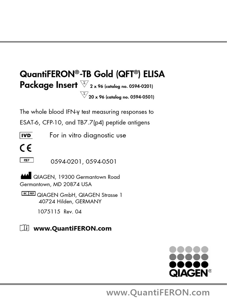 English QFT ELISA R04 082016 | PDF