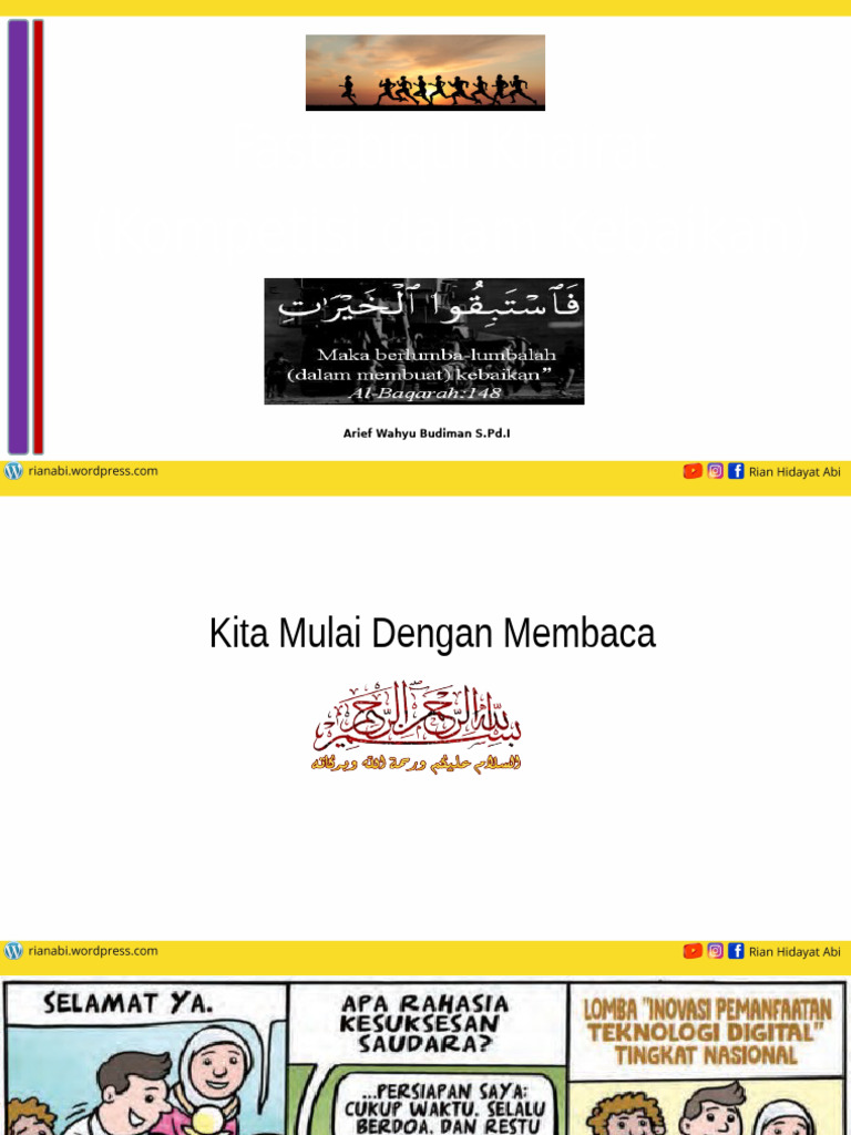 Berlomba Dalam Kebaikan Fastabiqul Khairat | PDF