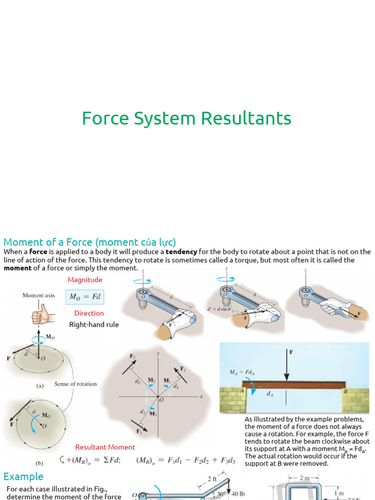 Force System Resultants | PDF