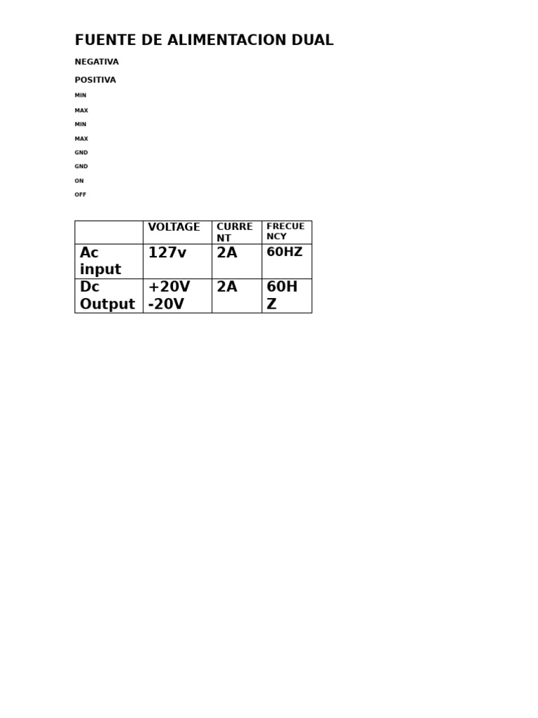 Fuente de Alimentacion Dual | PDF