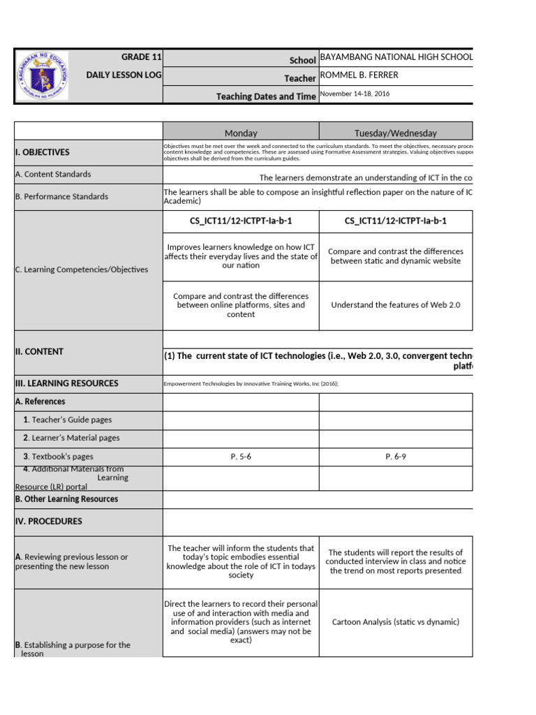 Empowerment Technology 2nd Sem WEEK1 - Update | PDF
