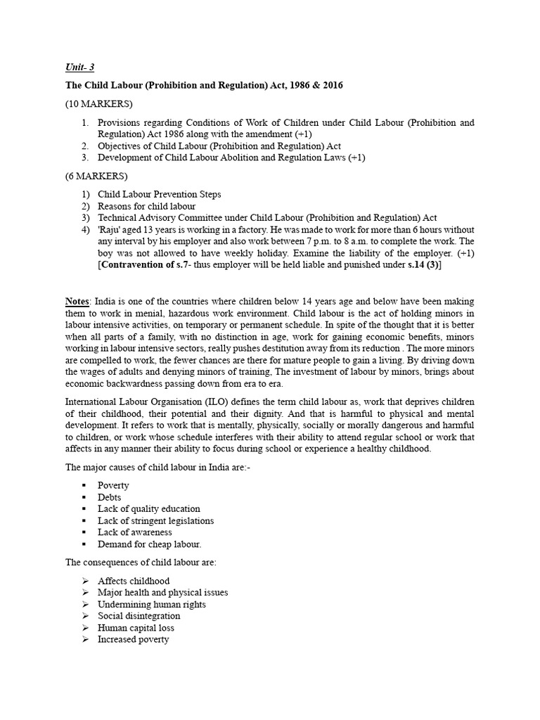 LABOUR LAW II - Unit 3 | PDF