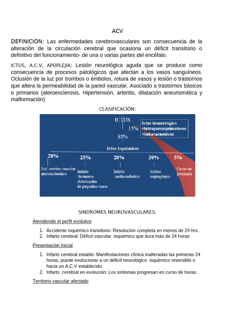 Enfermedades Cerebrovasculares: Definición y Tratamiento | PDF | Brain ...