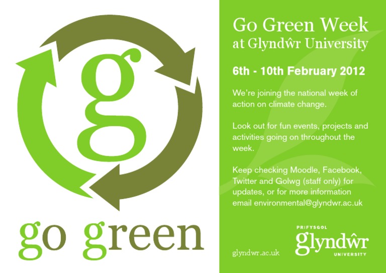 Go Green Week at Glyndŵr University | PDF