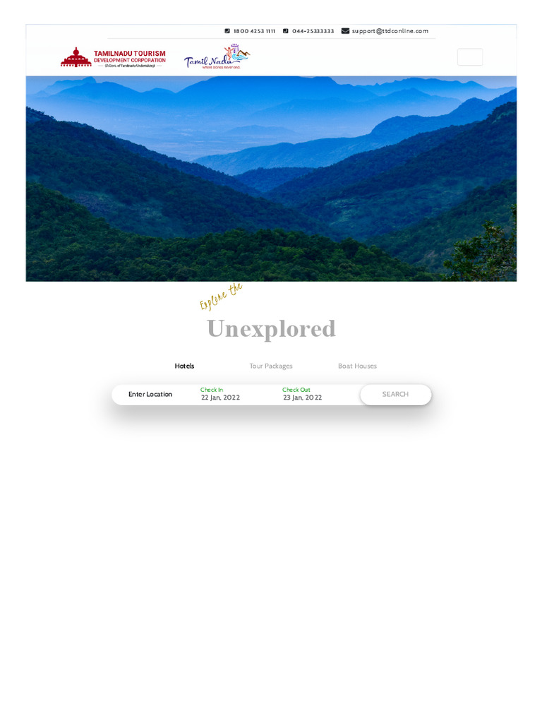 TTDC - Tamil Nadu Tourism Development Corporation | PDF