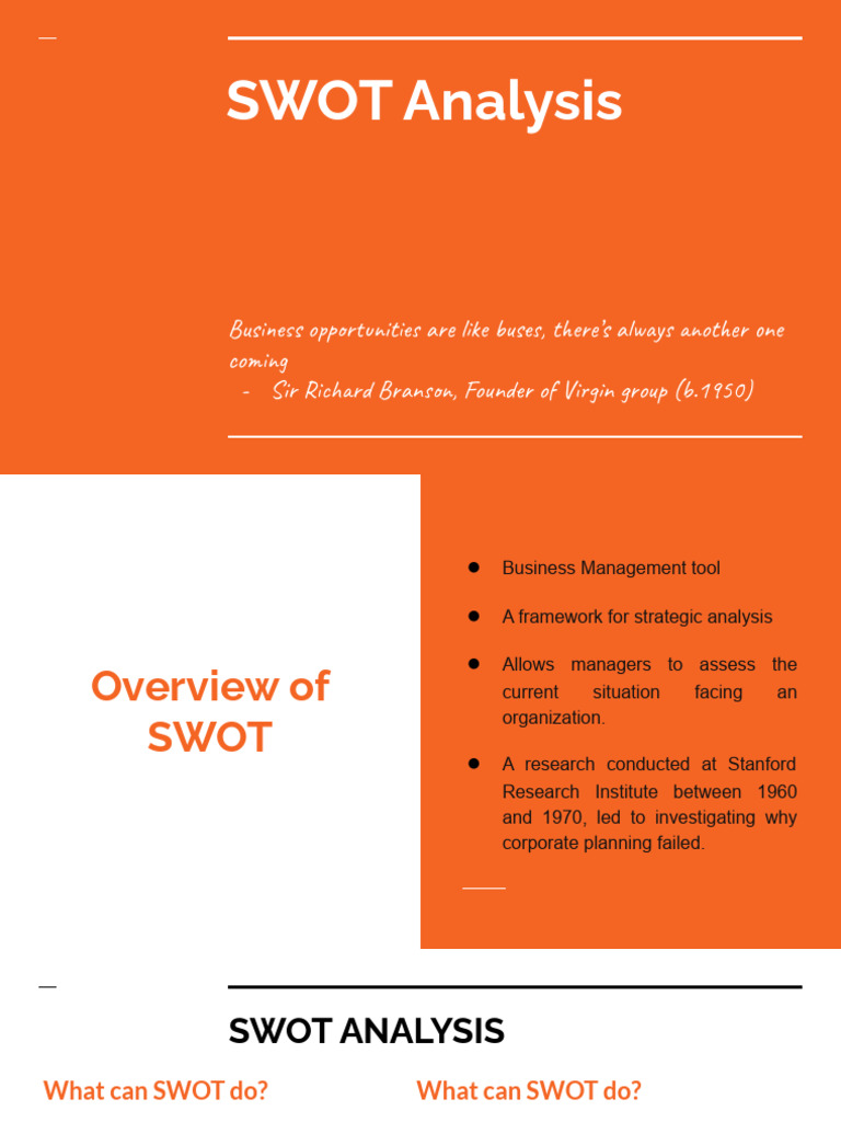 SWOT Analysis | PDF | Swot Analysis | Business