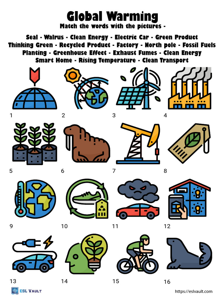 Global Warming Vocabulary Worksheet | PDF