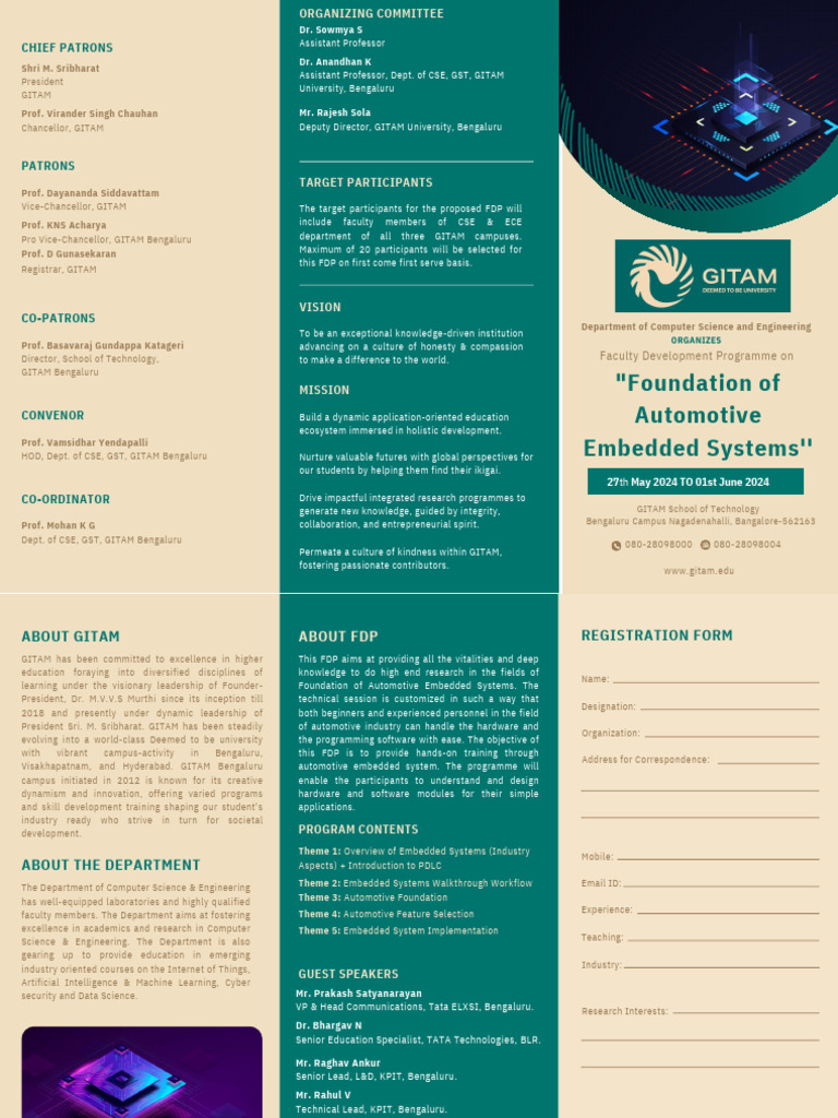 FDP Brochure - CSE - 29th April To 4th May PDF | PDF