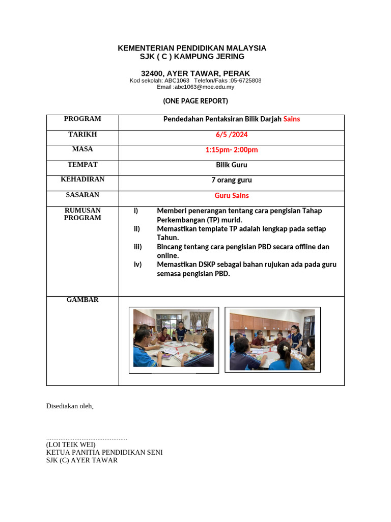 OPR PEMENTORAN - Sains | PDF