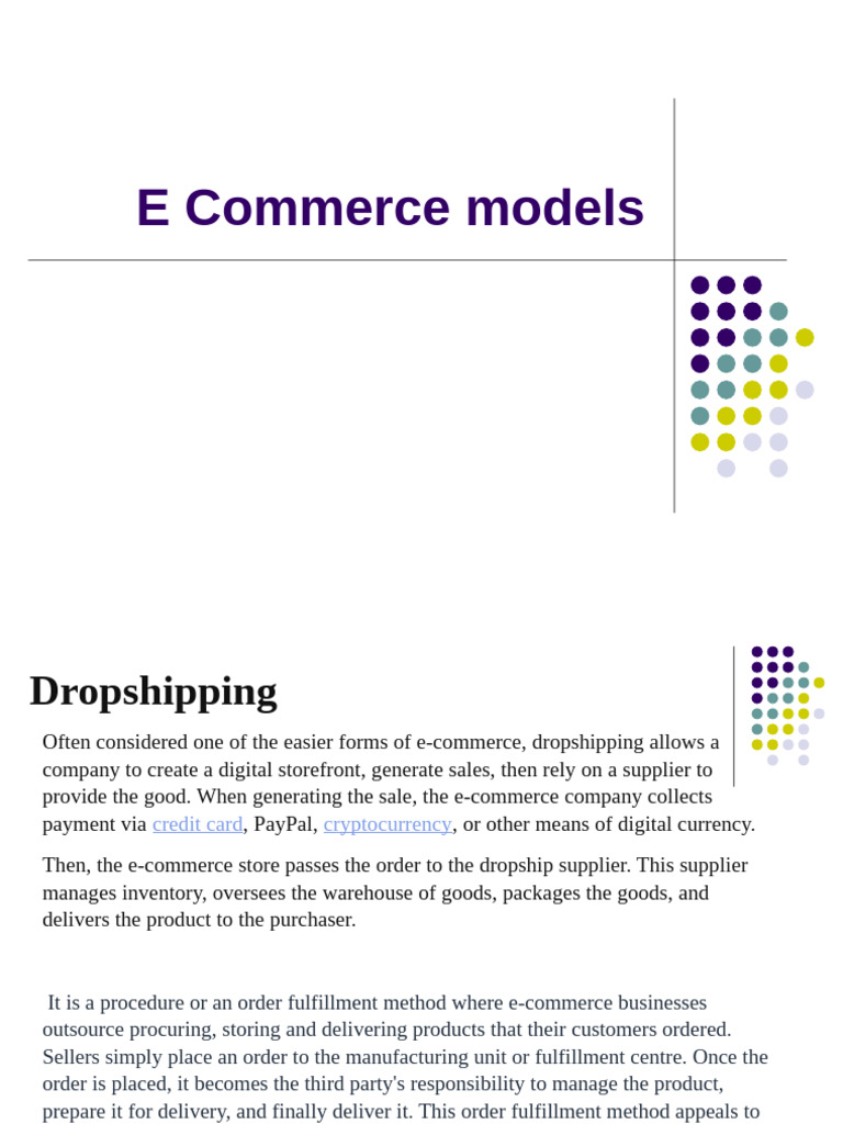 Day 2 E Commerce Models | PDF | Payment Card Industry Data Security ...