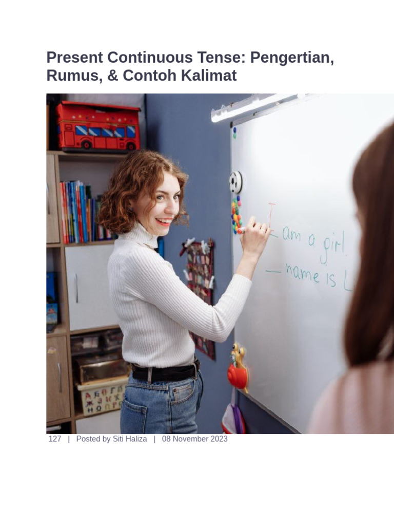 Present Continuous Tense | PDF | Language Arts & Discipline