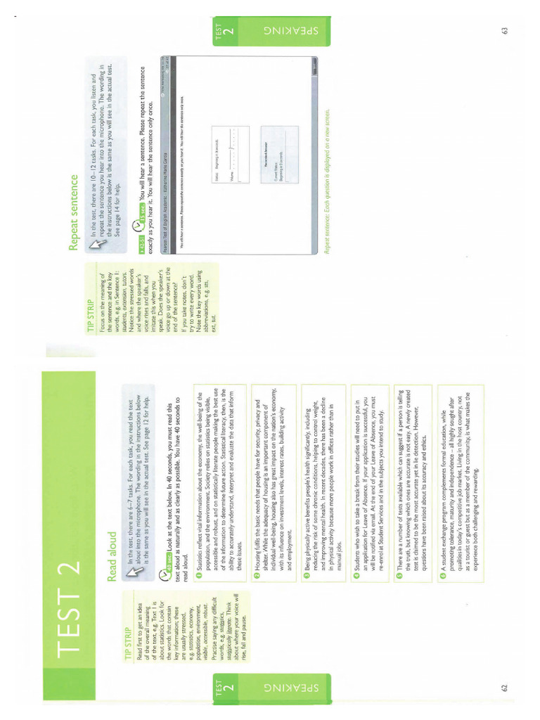 PTE Speaking and Writing Test (Sample With Tips) | PDF