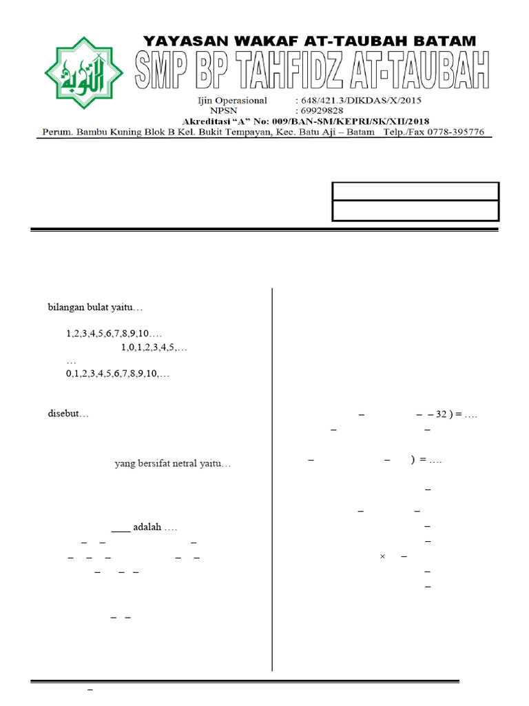 PTS Ganjil Ta.2024-2025 | PDF