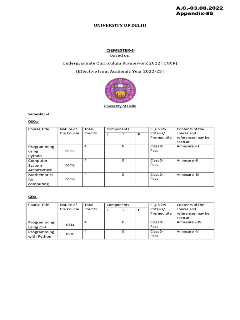 BSC Hons Computer Science | PDF