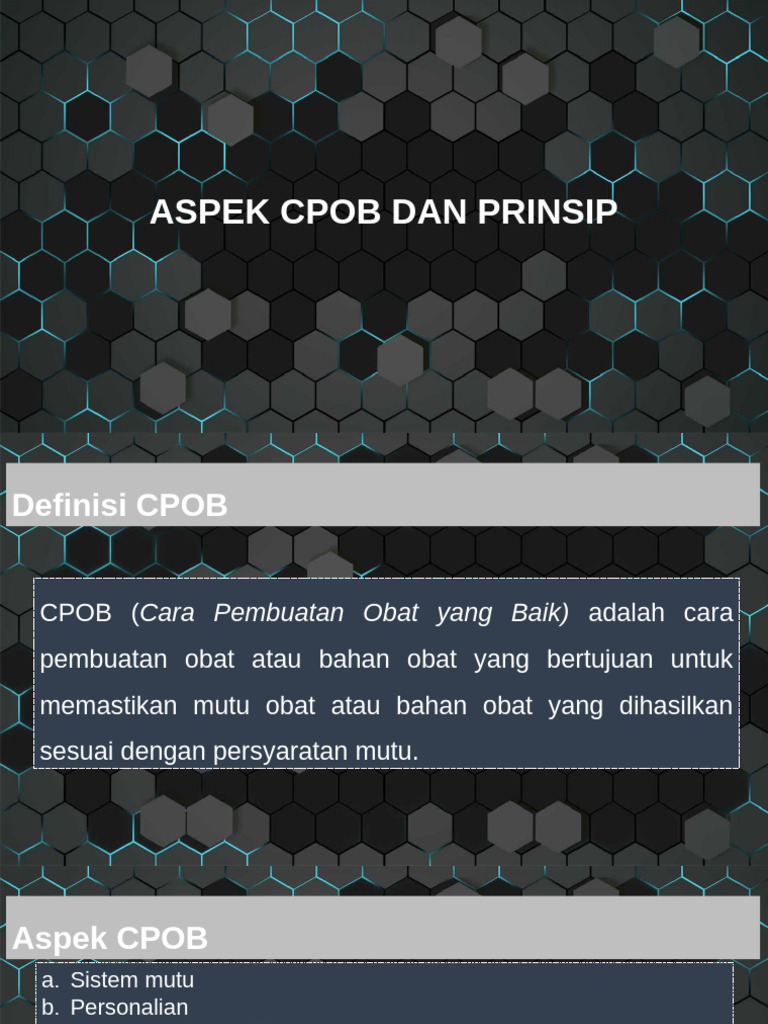 Aspek Dan Prinsip Cpob | PDF