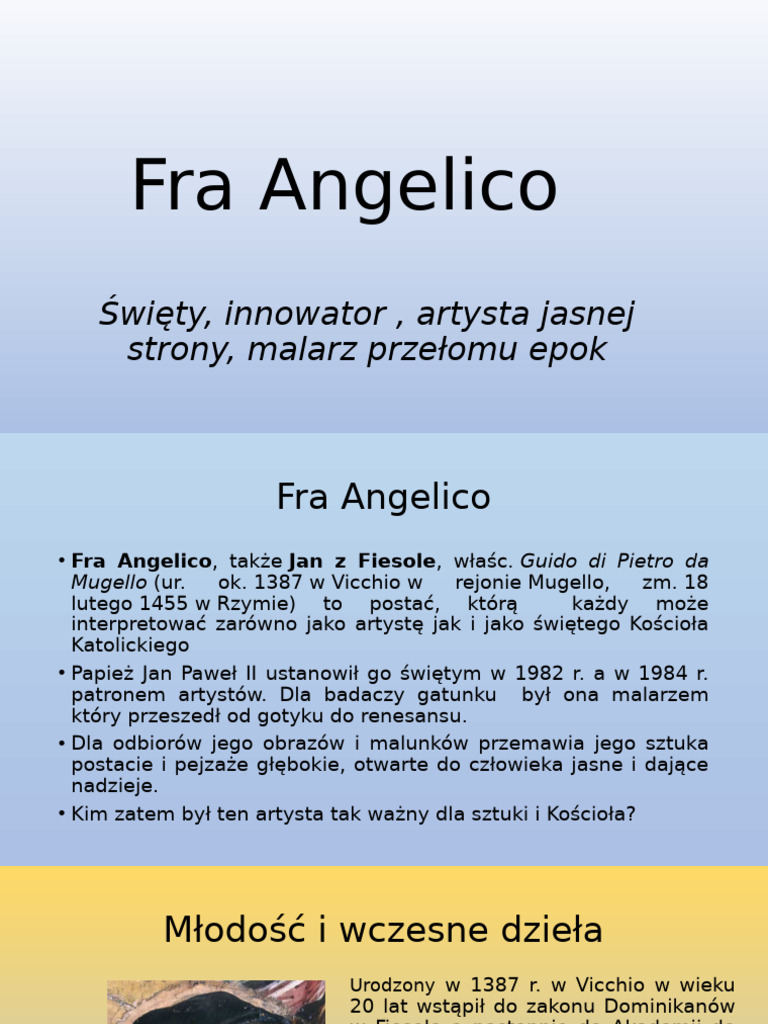 Fra Angelico - prezentacja | PDF