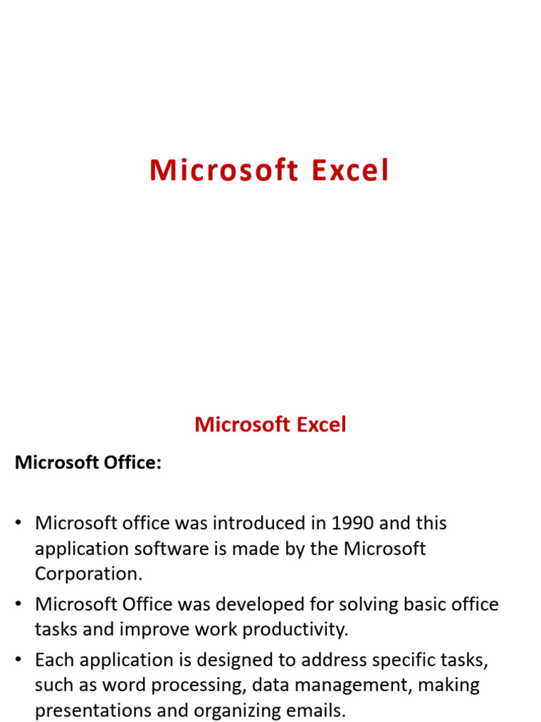 Microsoft Excel Introduction_compressed | PDF