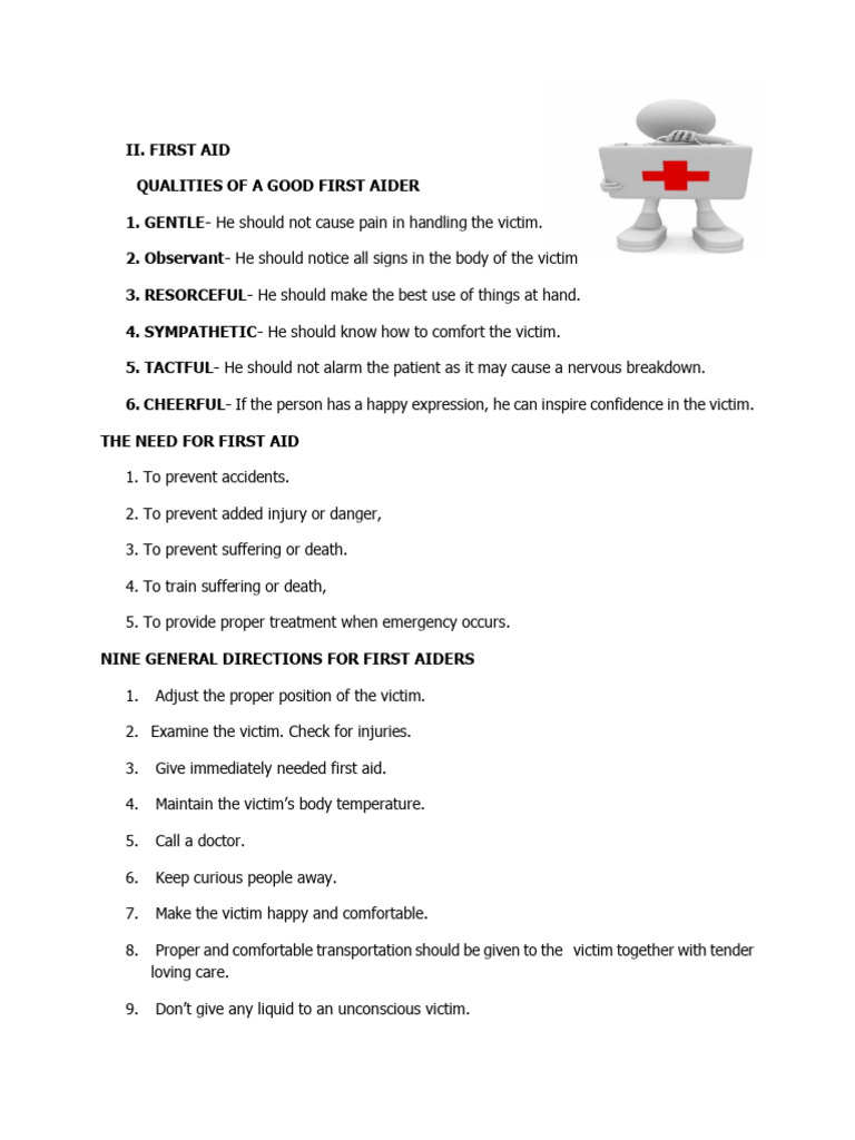 Lesson Ii-Lts - First Aid | PDF