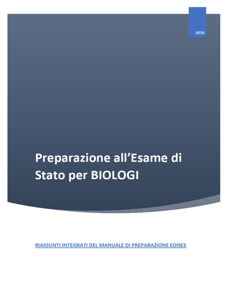 Esame Di Stato Appunti | PDF