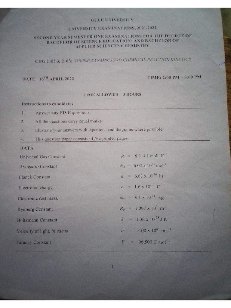 Thermodynamics Qns | PDF