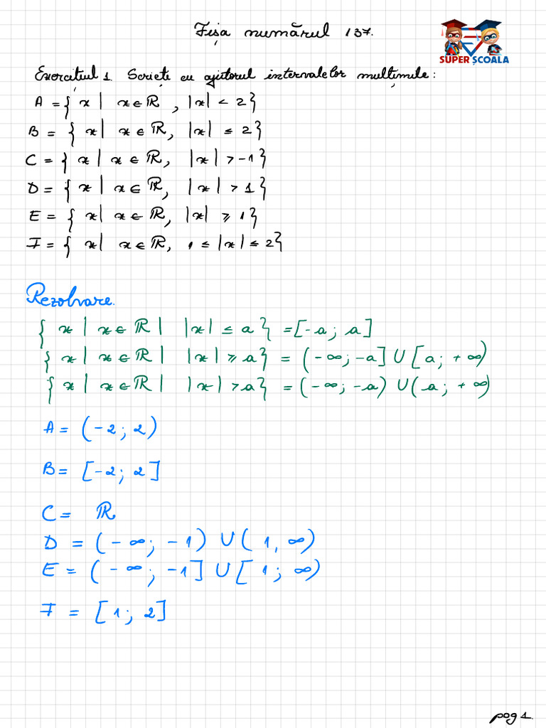 Fisa Mate 137 Rezolvare | PDF