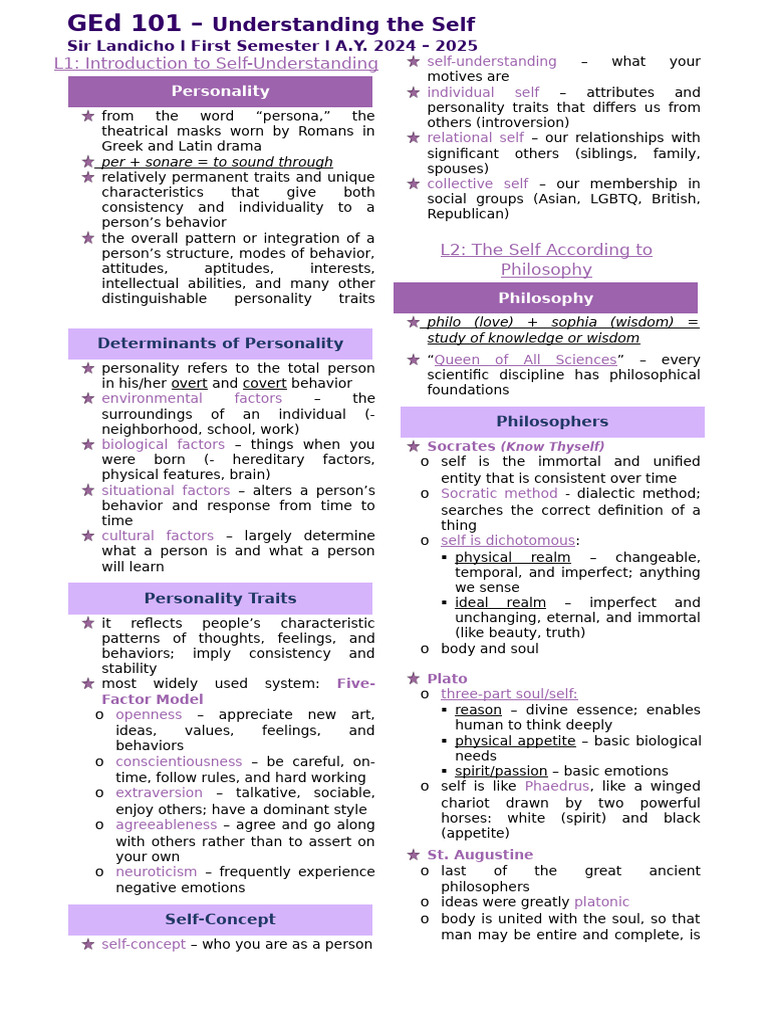 (Ged 101) First | PDF